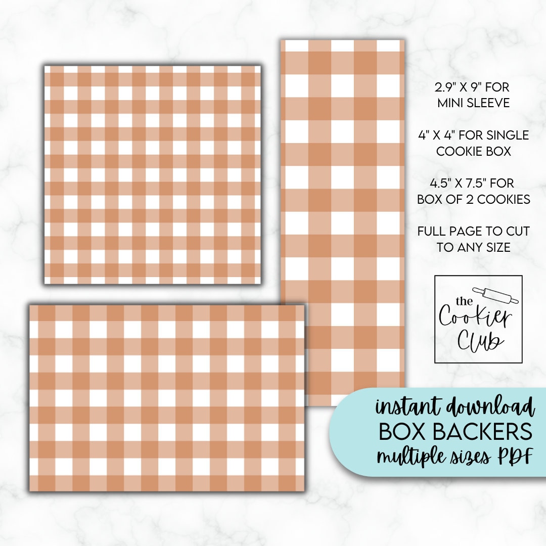 Gingham Orange - Fall/thanksgiving - Printable Box Backer Bundle ...