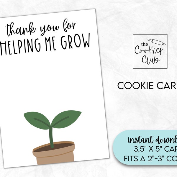 Thank You for Helping Me Grow - Etsy
