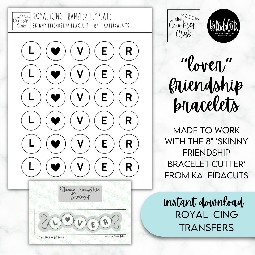 Friendship Bracelet Bundle (for Kaleidacuts 8" Cutter) - Royal Icing ...