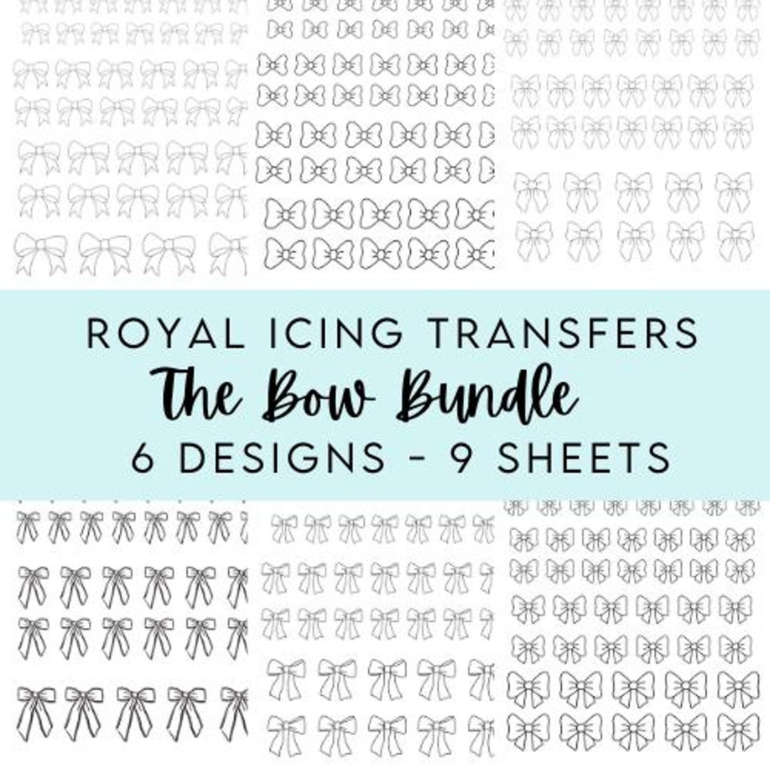 The Bow Bundle - Royal Icing Transfer Sheets - Multiple Sizes - for ...