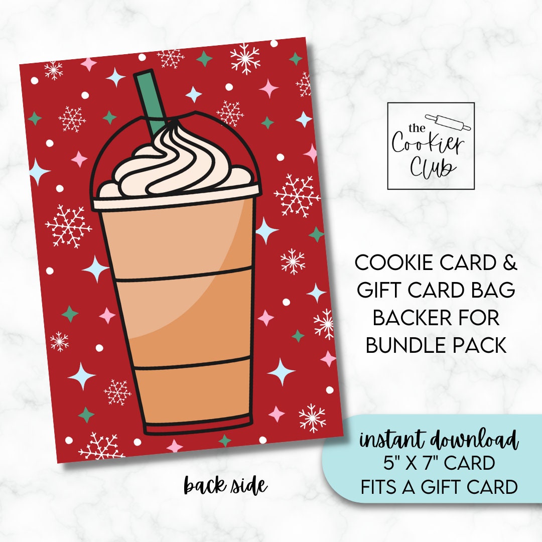 Have a Cup of Cheer red 5 X 7 Printable Cookie - Etsy