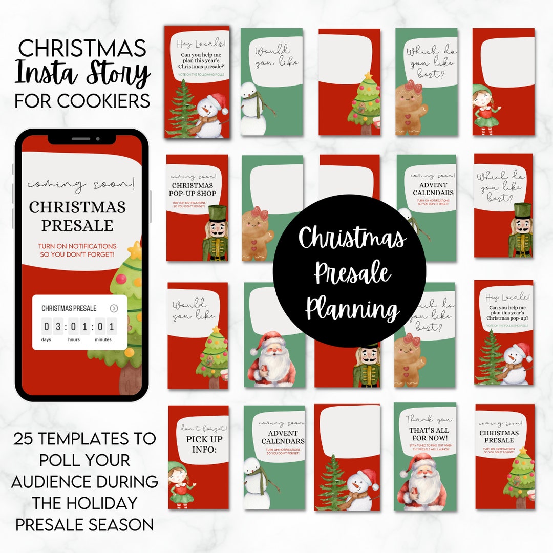 Christmas Instagram Story Templates - Presale and Pop-up Planning - for ...