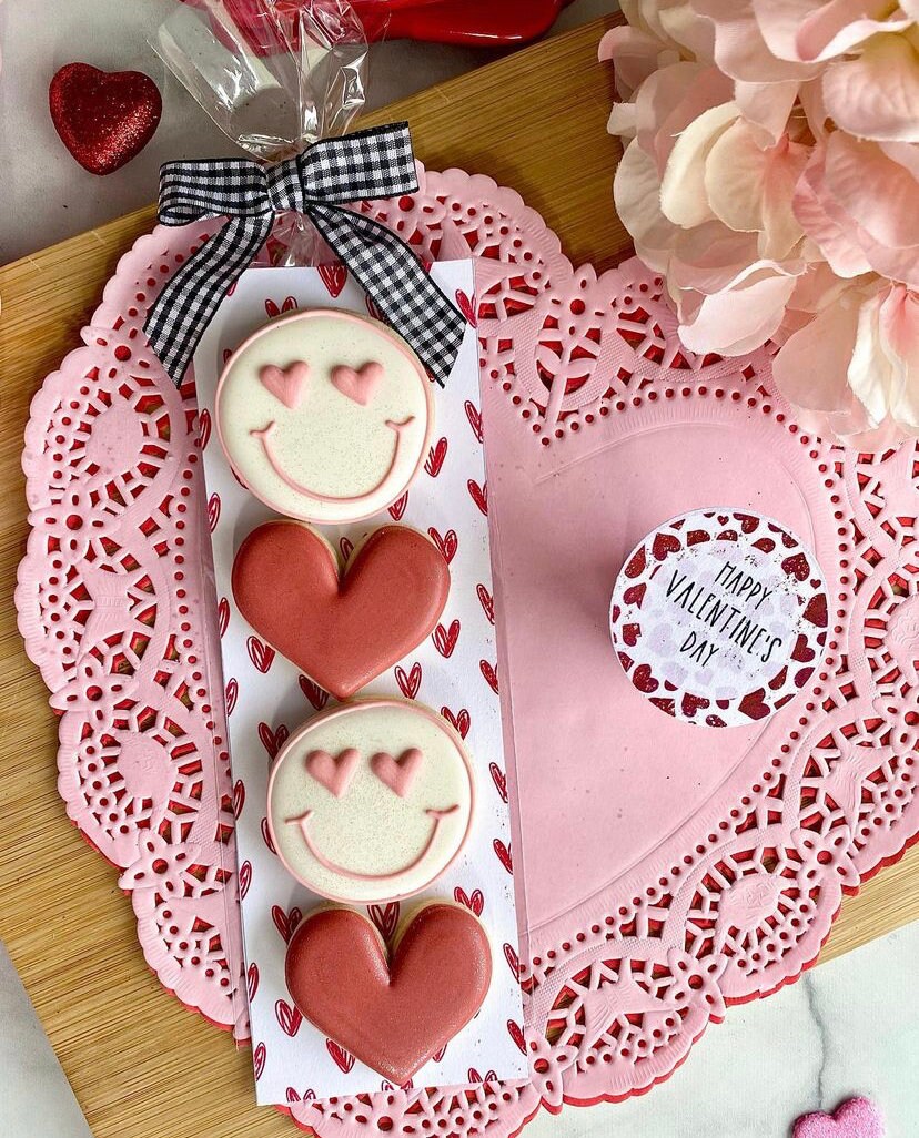 Happy Valentine's Day - Printable Cookie Tag - Gift Tag - Red Heart ...