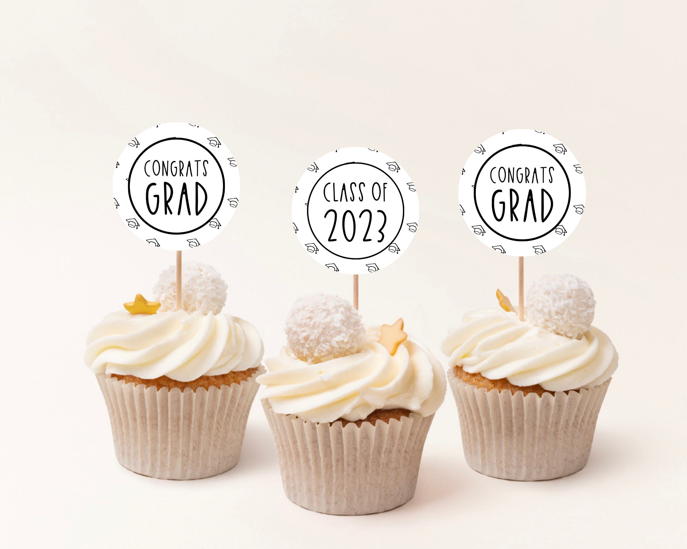 Congrats Grad V2 Printable Graduation Set Cookie Tag Gift Tag Sticker ...