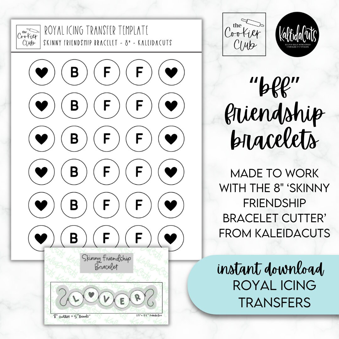 Friendship Bracelet Bundle (for Kaleidacuts 8" Cutter) - Royal Icing ...