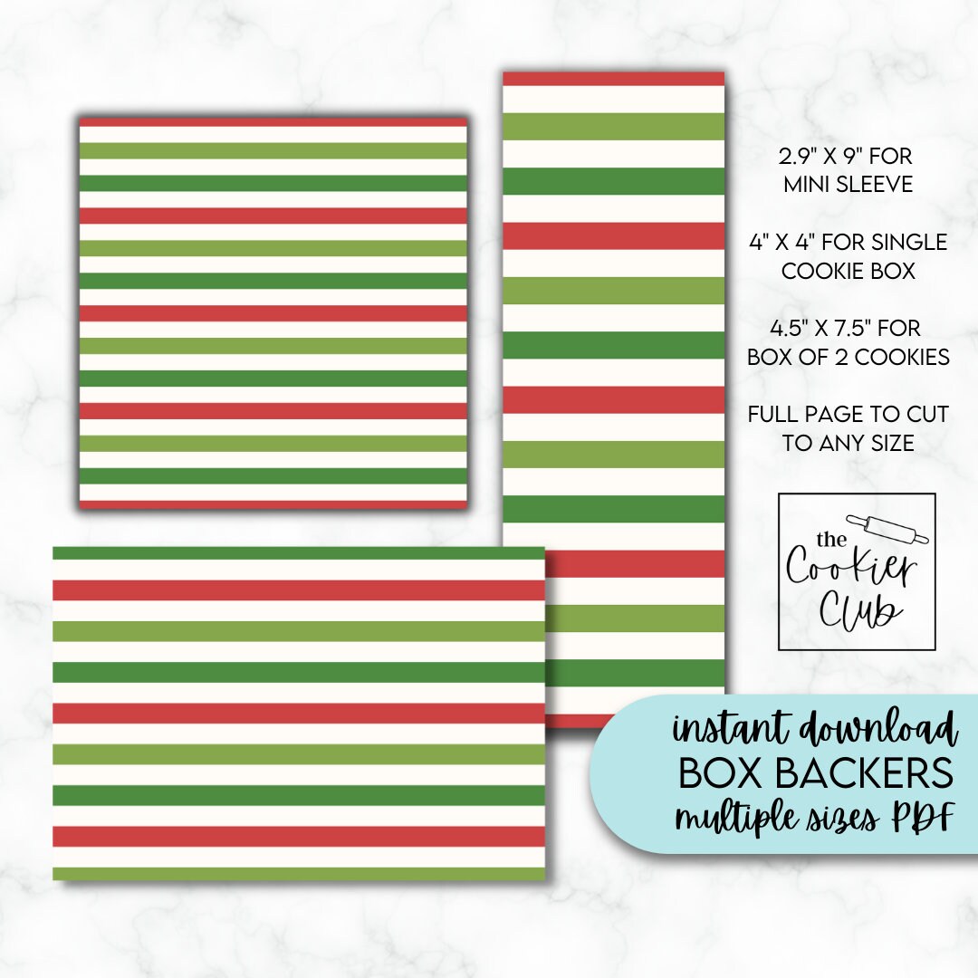 Christmas V2 - Printable Box Backer Bundle - Christmas/holiday ...