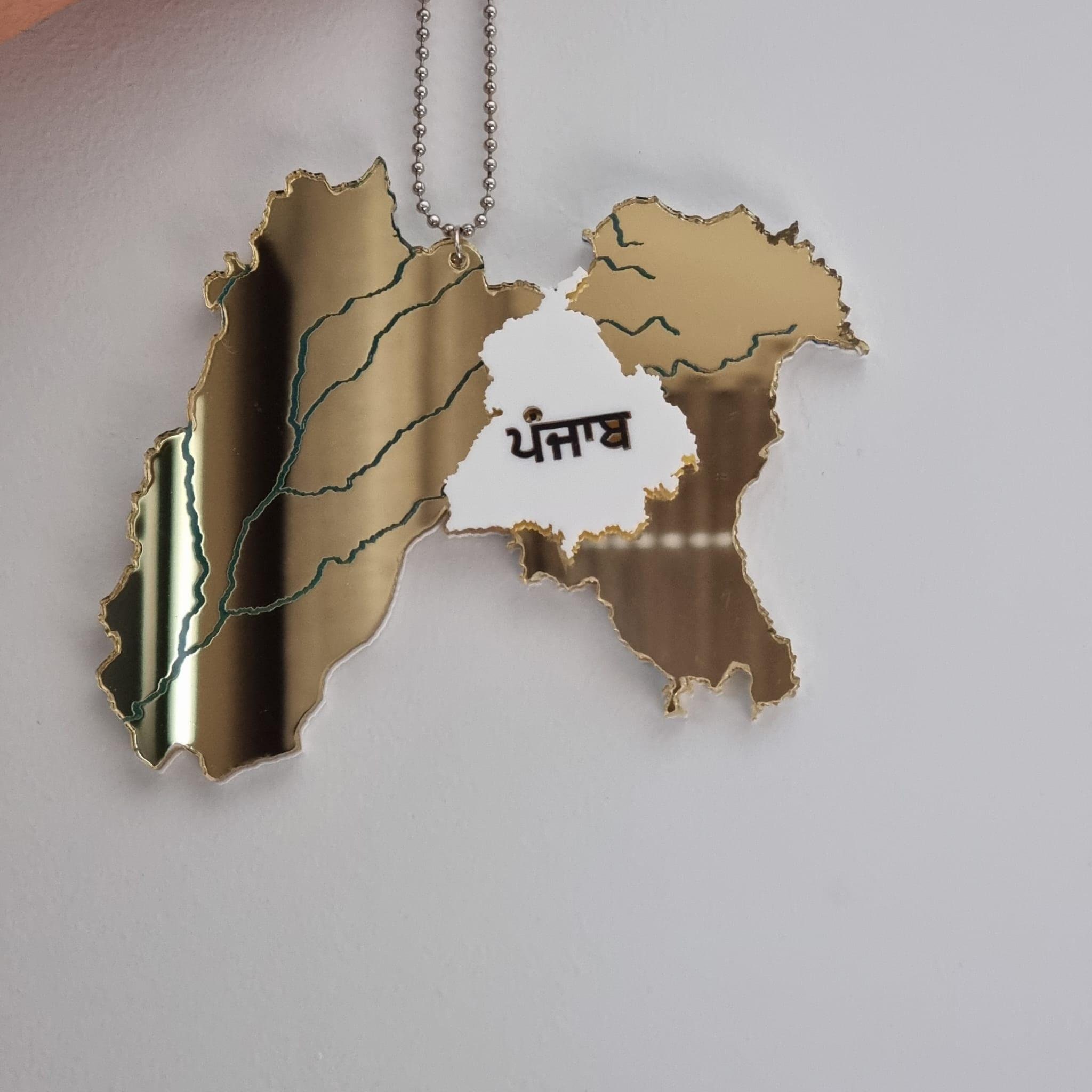 Old Punjab Map Before 1947 Car Hanging 3D Premium Quality - Etsy