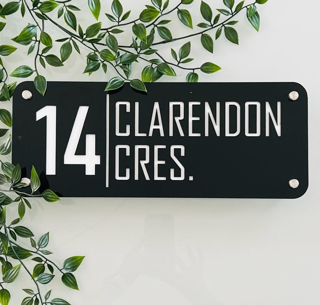 Custom Laser Cut Acrylic House Number Plate Personalised and Elegant - Etsy