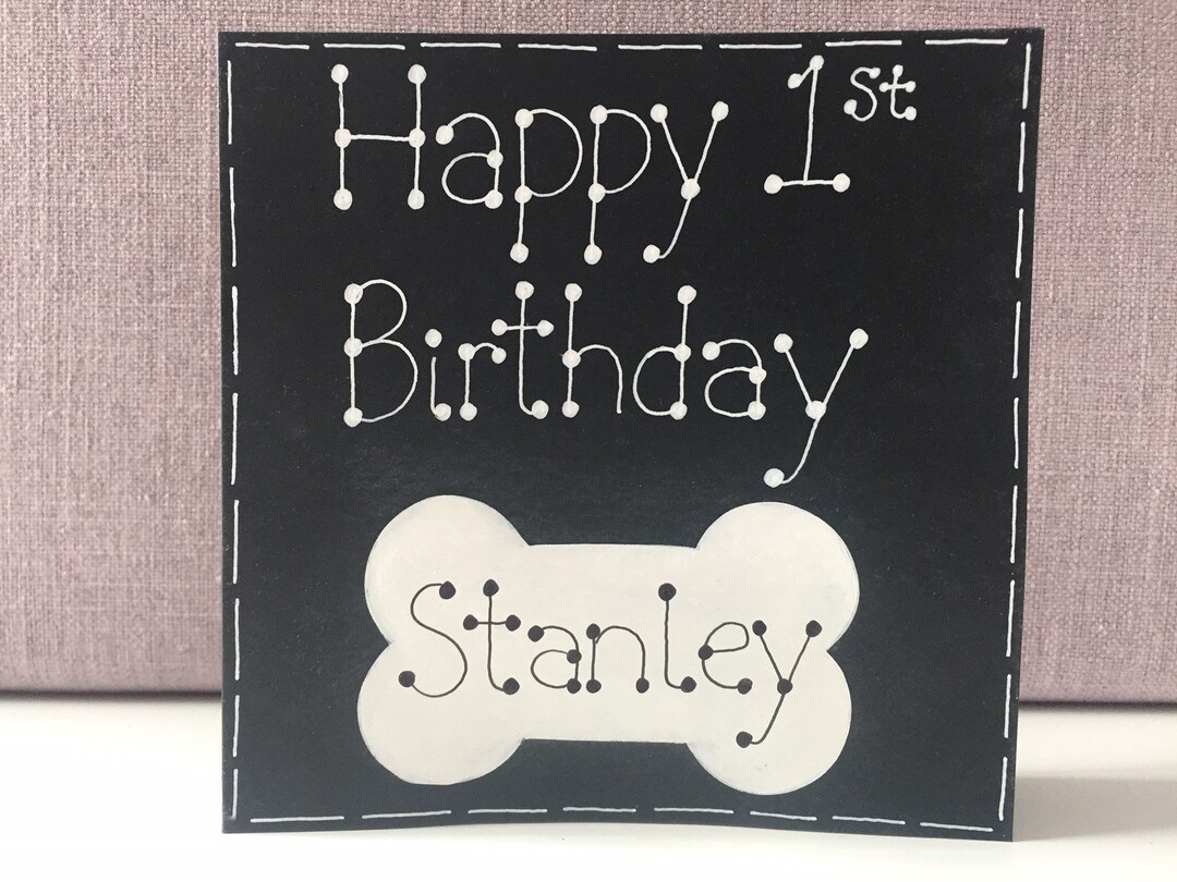Handmade Personalised Dog Bone Birthday Card Personalised - Etsy UK