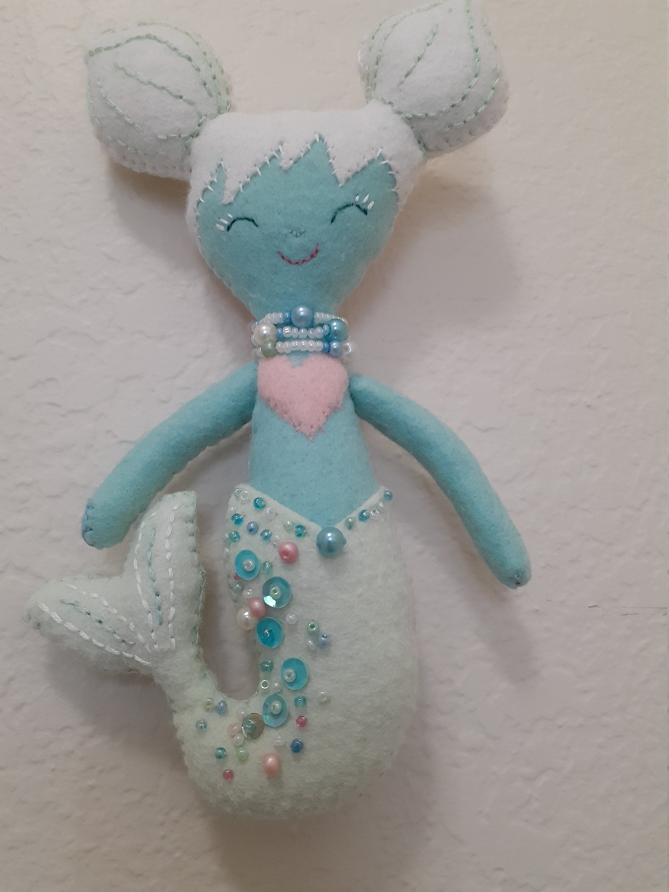 Felt Beaded Mermaid - Etsy