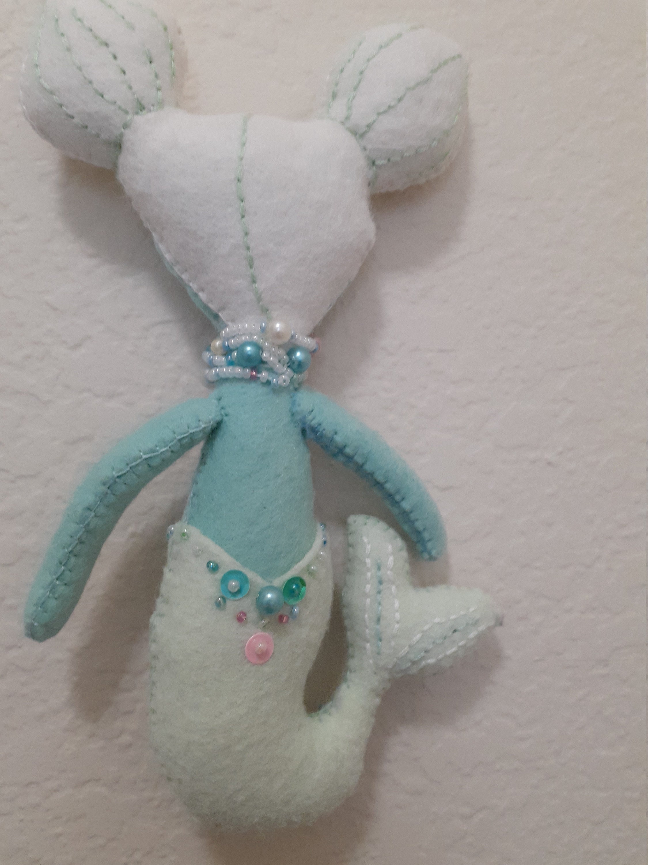 Felt Beaded Mermaid - Etsy