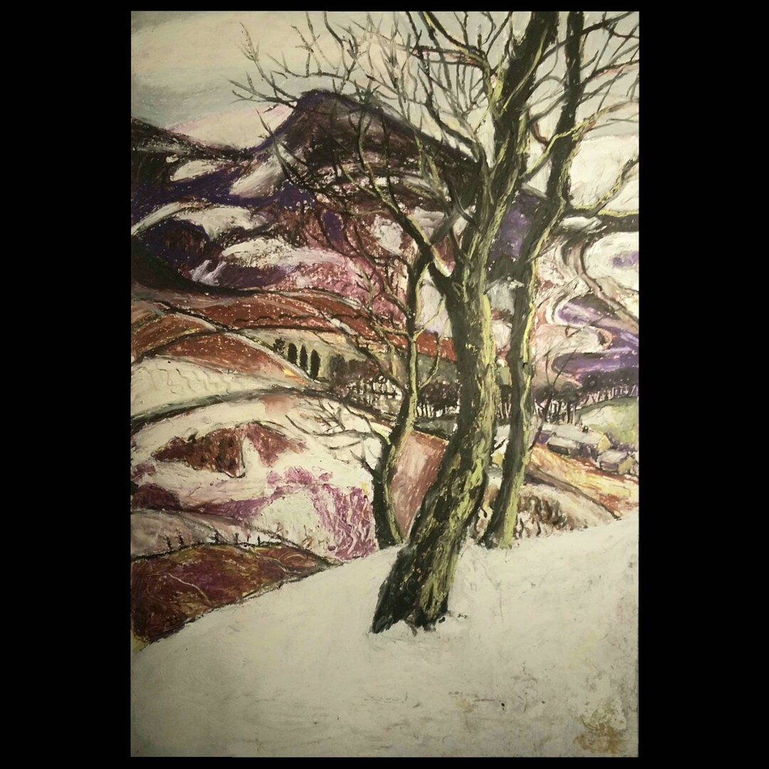 The Knott, de Matley Moor en High Peak. Barra de óleo y pastel - Etsy ...