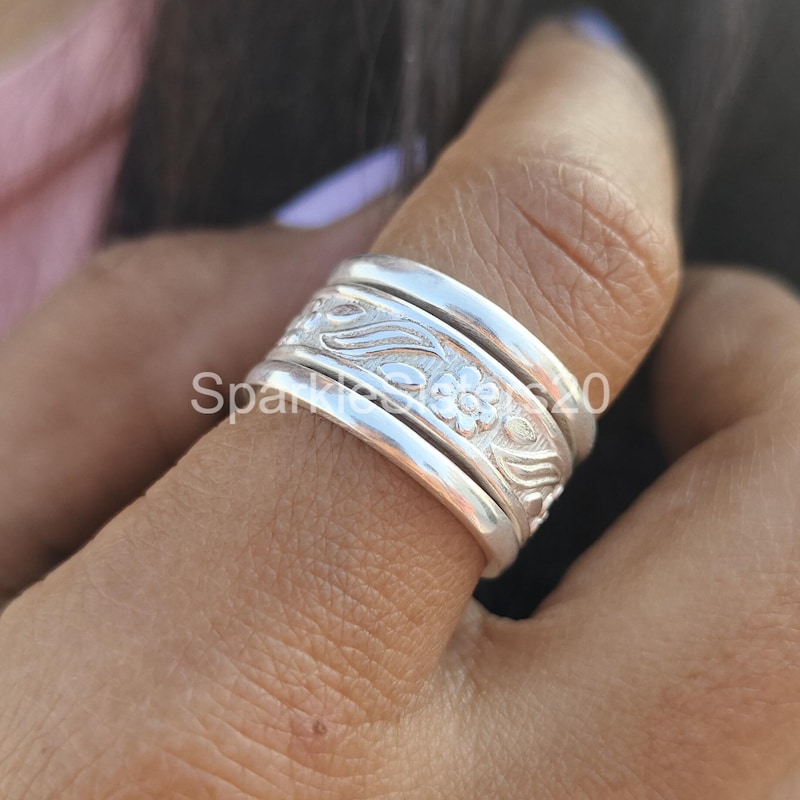 Silver Ring Stack - Etsy