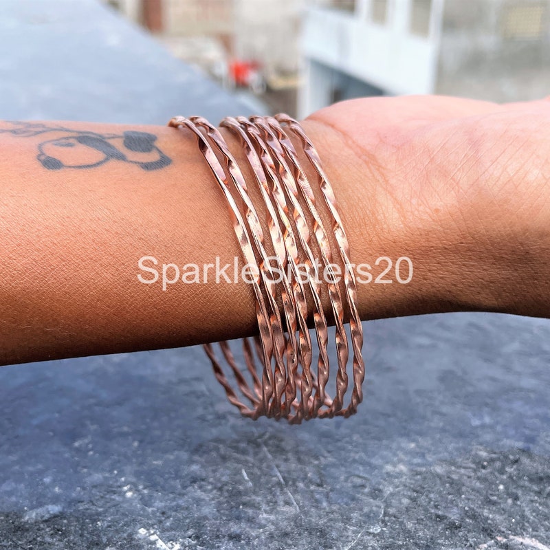 Copper Bangles - Etsy