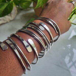 5 Set of Bangle for Woman, 925 Sterling Silver Bangles, Raw Design Bangle, Adjustable Bracelet ...