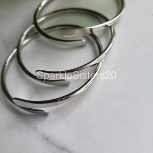 5 Set of Bangle for Woman, 925 Sterling Silver Bangles, Raw Design Bangle, Adjustable Bracelet ...