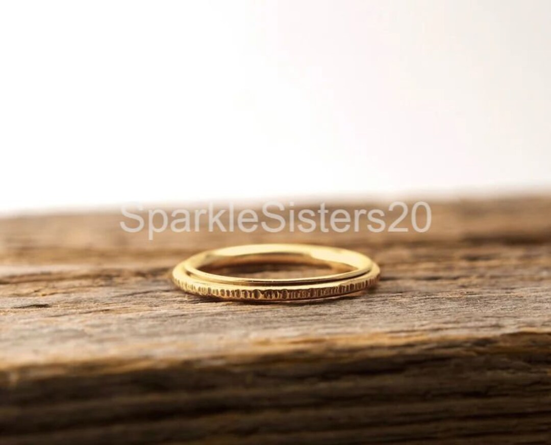 14K Gold Plated Brass Spinner Ring: Meditation Anxiety Fidget - Etsy