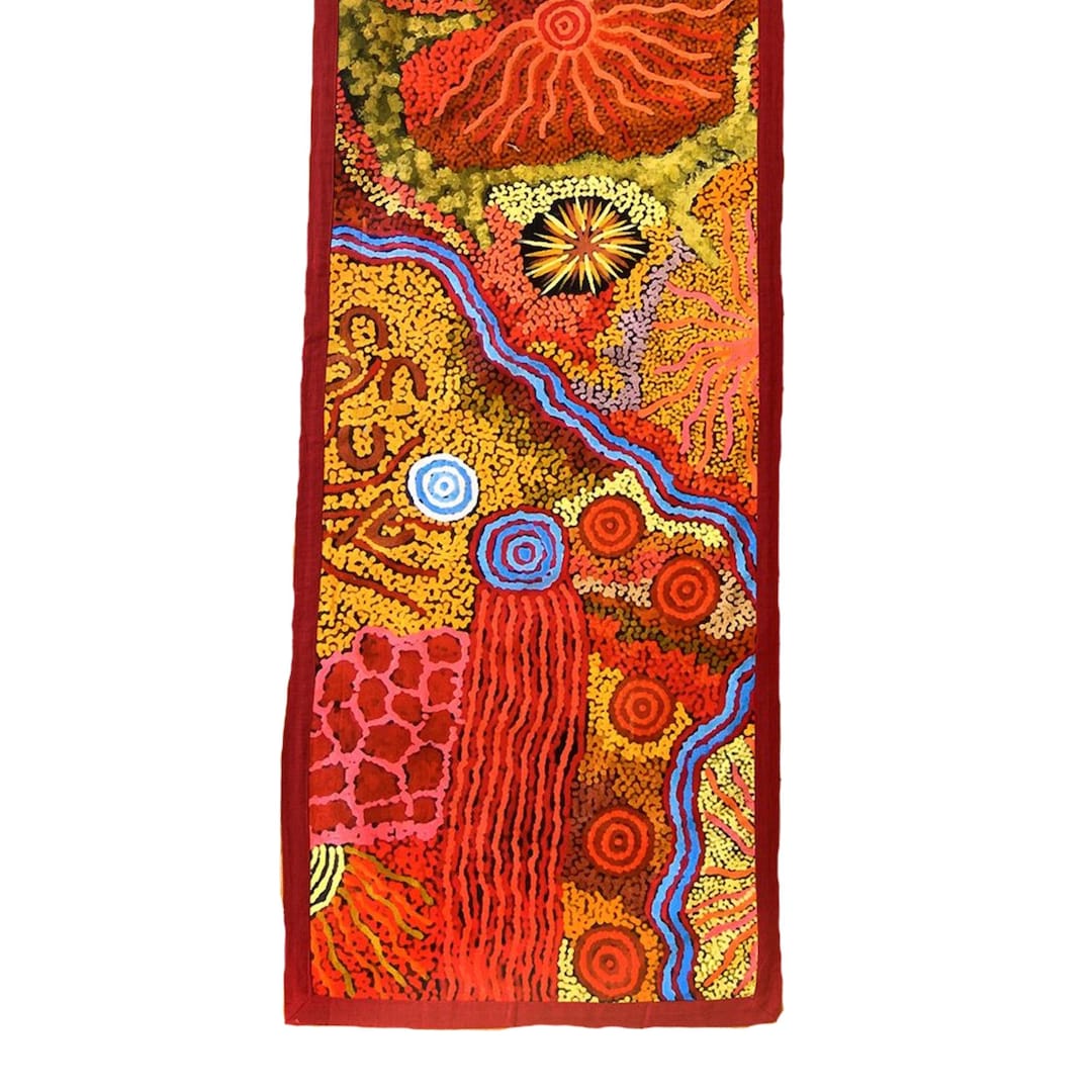 Cotton Table Runner 150x45cm - Australian Aboriginal Indigenous Design ...