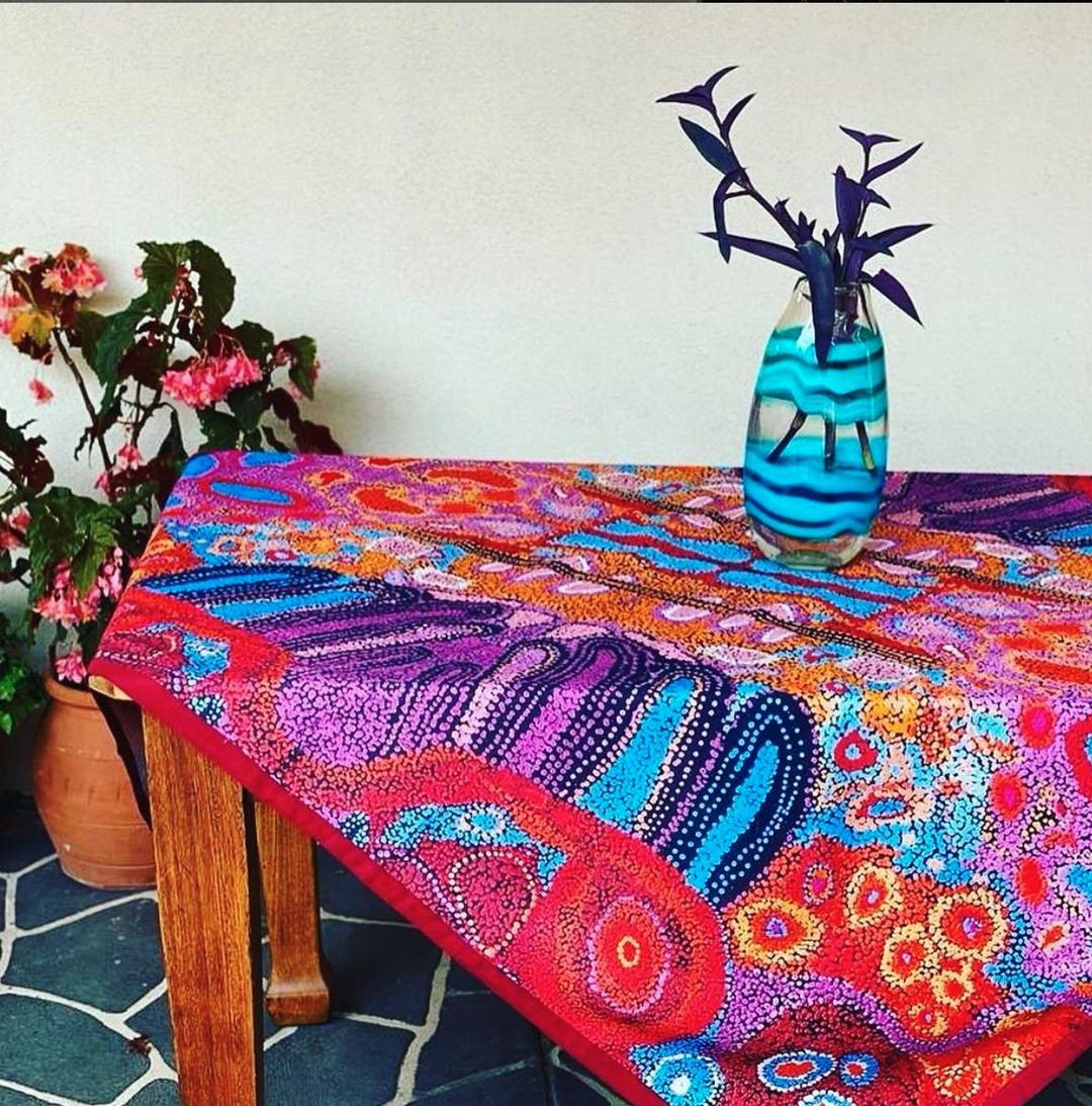 Aboriginal Art Cotton Tablecloth: Seven Sisters Design (150x230cm) - Etsy