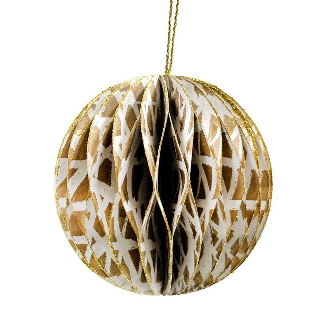 Paper Decoration Glitter Baubles Set of 4 Different Designs - Any Time ...