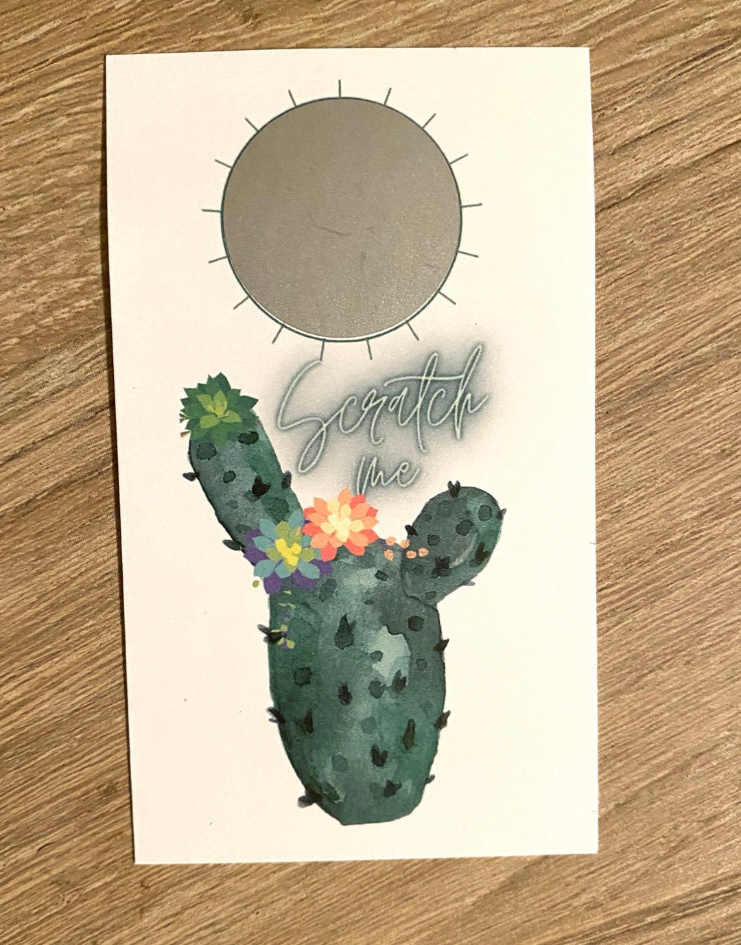 Succulent/cactus Scratch off Cards - Blank and Personalize Yourself ...