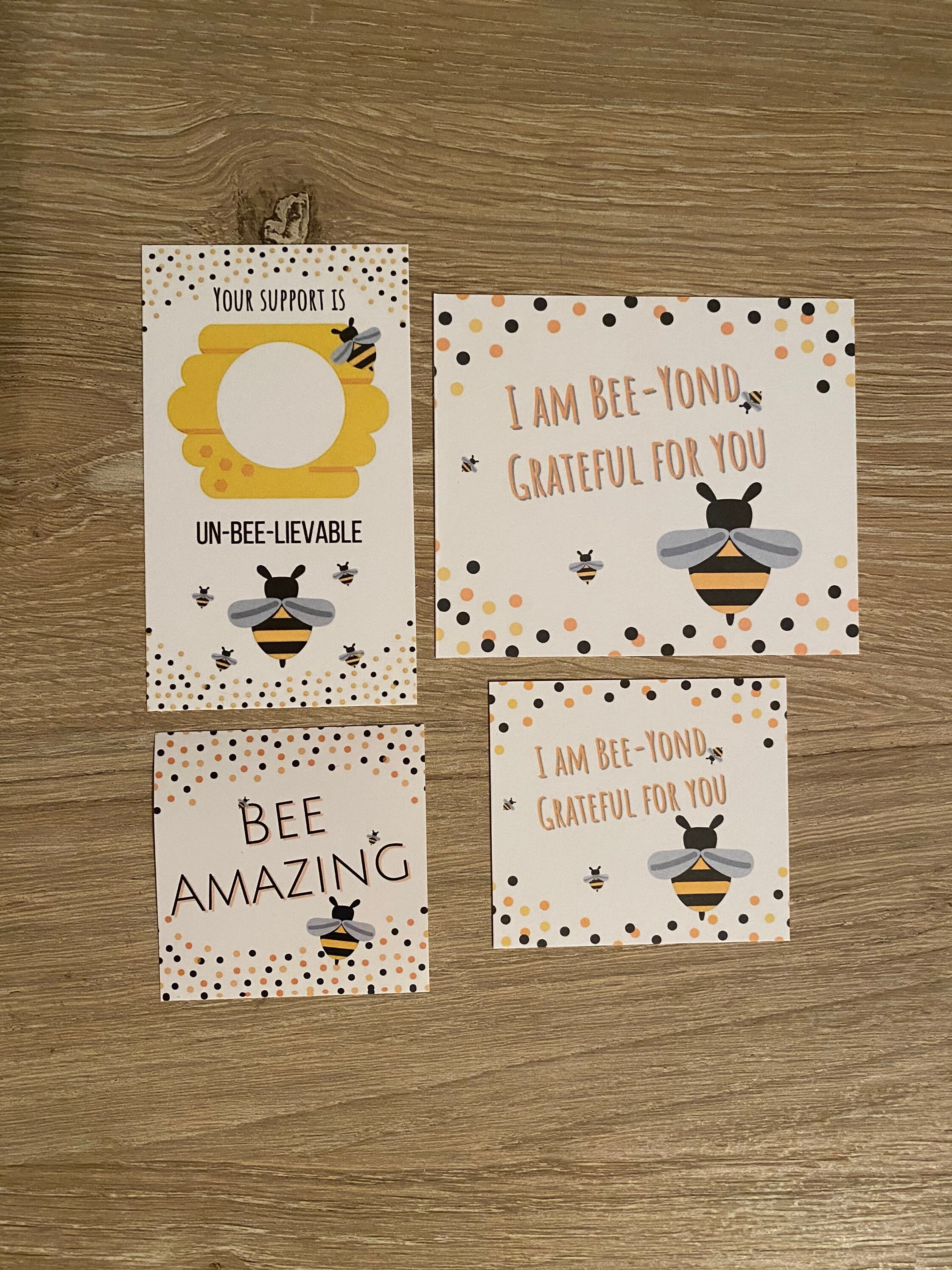 Honey Bee, Polka Dot Thank You Card, Envelope Sticker and Scratch off ...