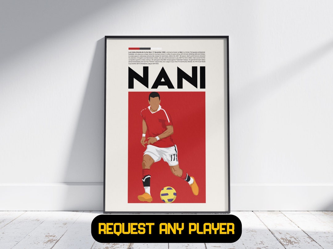 Nani Man Utd - Football Poster Gift, Gift for Him/her, Man Utd Gift - Etsy
