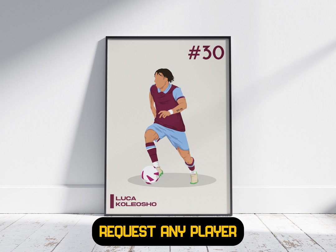 Luca Koleosho Burnley Football Poster Gift, Gift for Him/her, Burnley ...