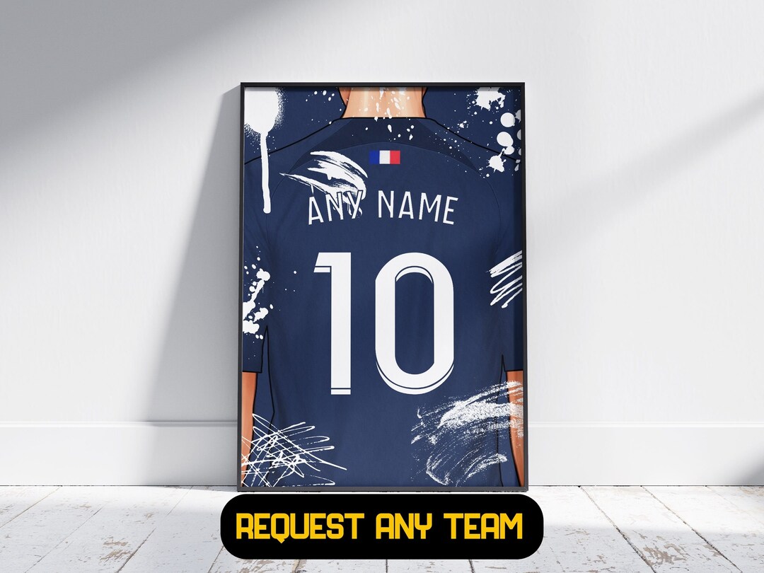 PSG Gift Personalised - Football Poster Print, Gift for Him, Gift for ...