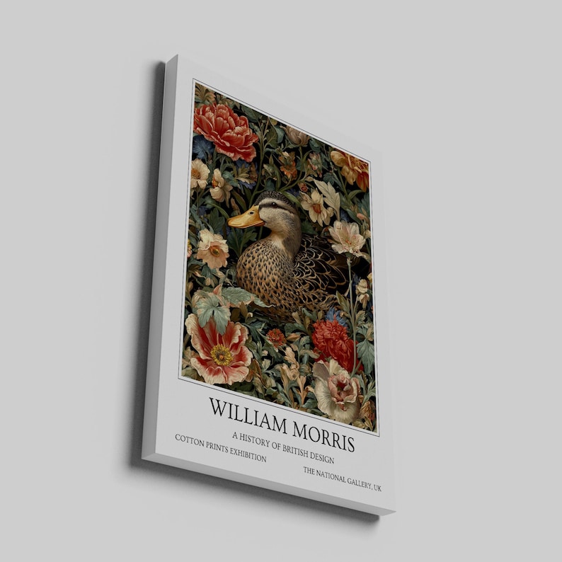 Mallard Duck William Morris Wall Art: Vintage Poster, Floral Art Print ...