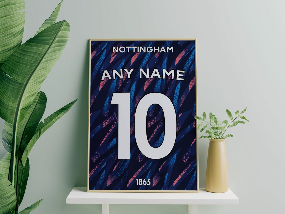Nottingham Shirt Personalised Football Poster Gift Gift for - Etsy