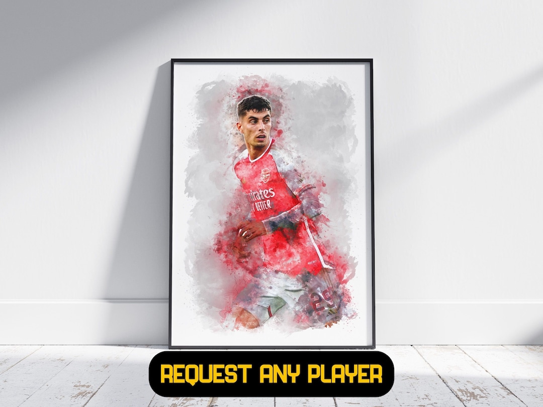 Kai Havertz Arsenal Football Poster Gift, Gift for Him/her, Arsenal ...