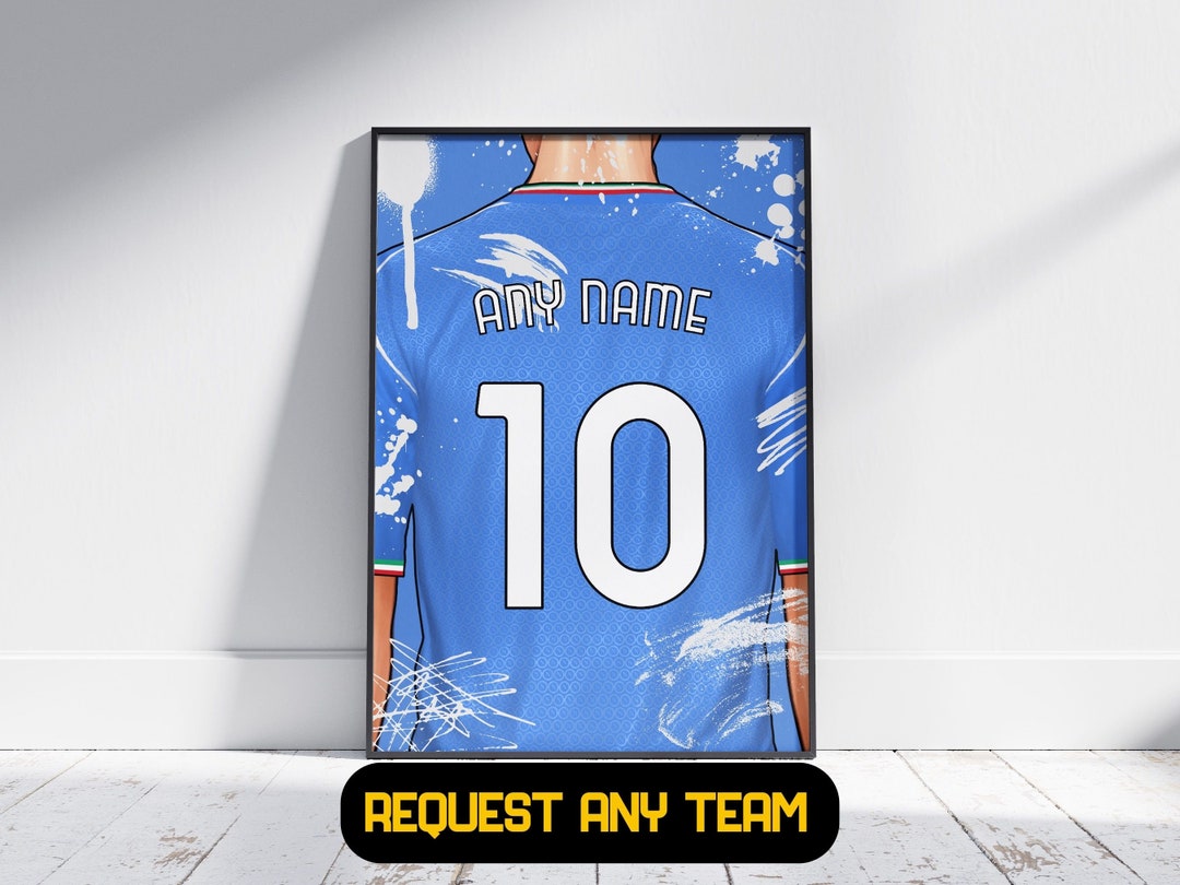 Napoli Gift Personalised Football Poster Print, Gift for Him, Gift for ...