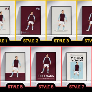 Youri Tielemans Aston Villa - Football Poster Gift, Gift for Him/her ...