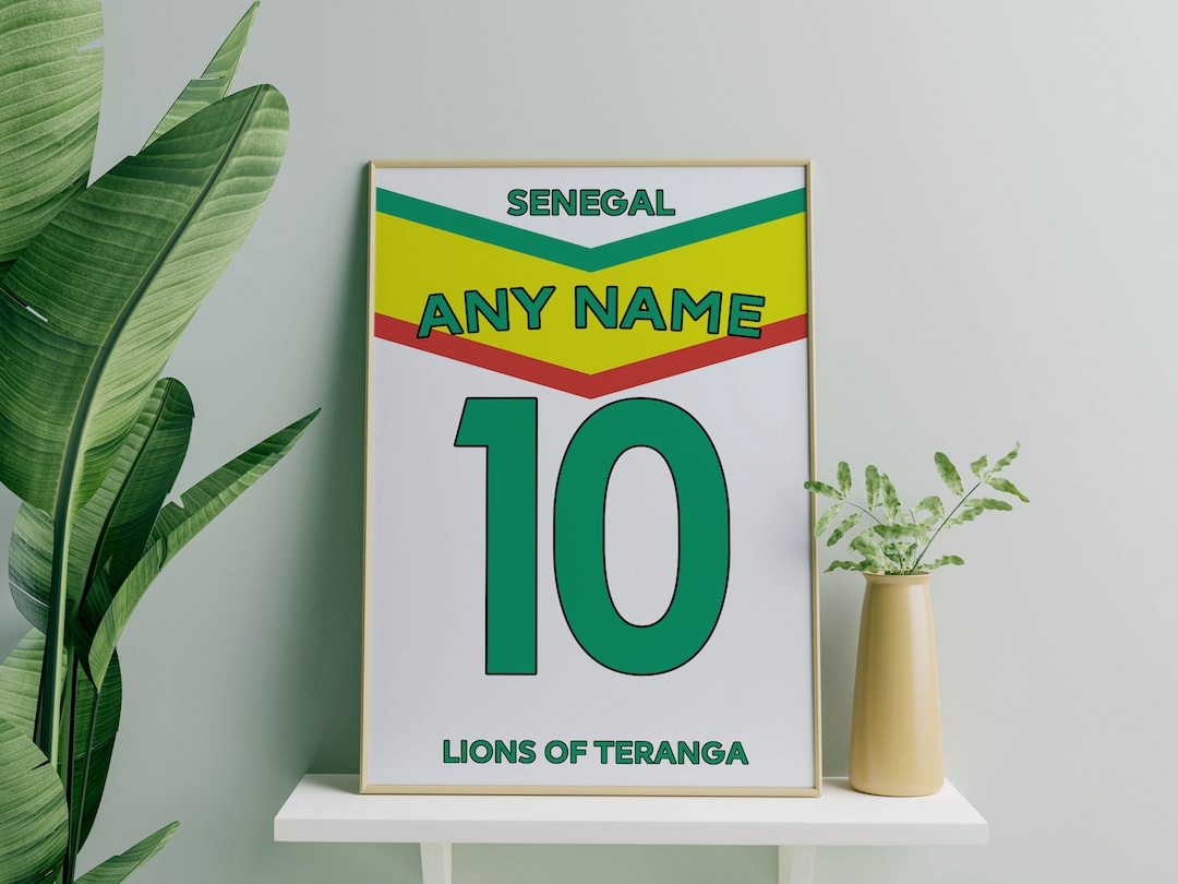 Senegal Shirt Personalised Football Poster Gift, Gift for Him/her ...
