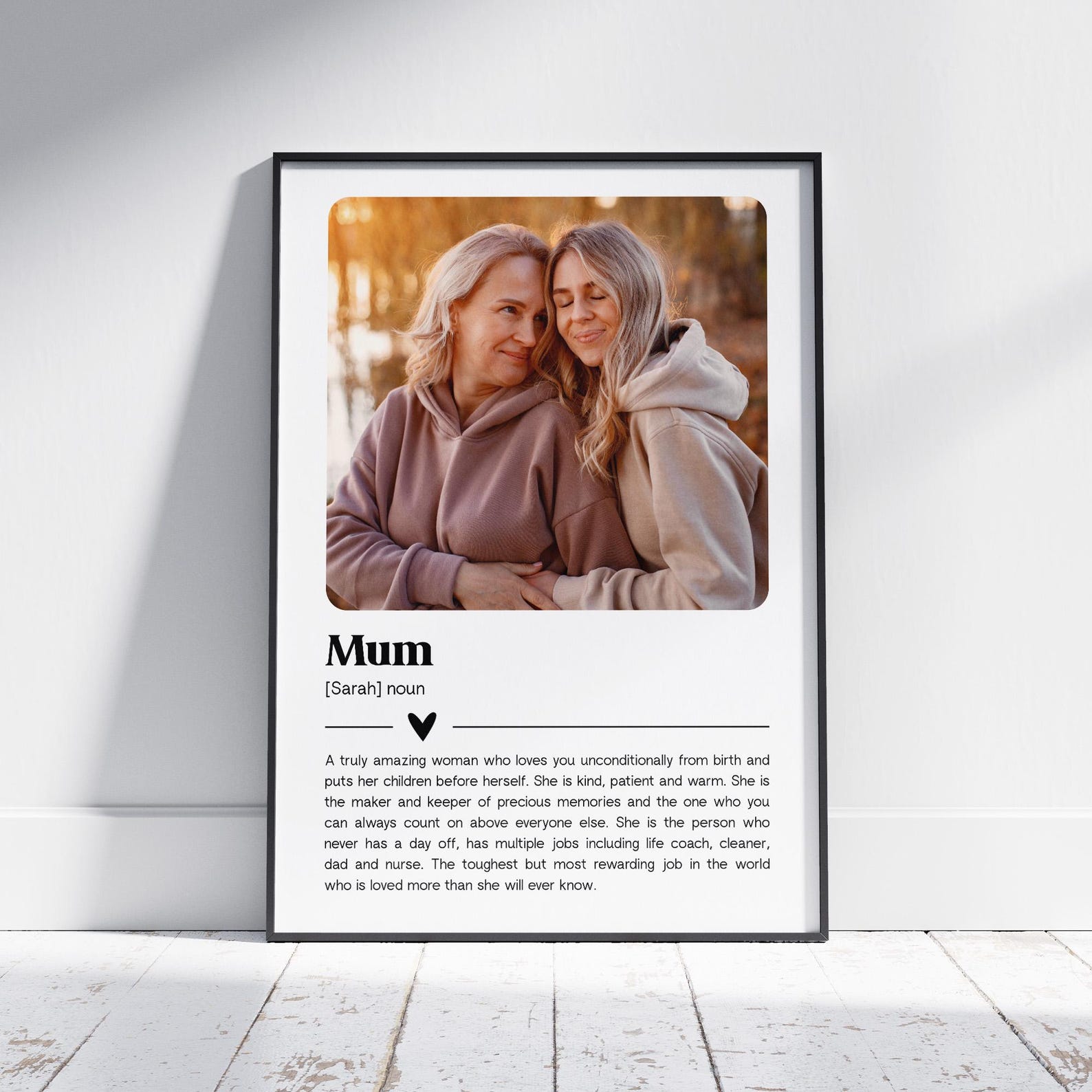 Personalised Mum Definition Print, Wall Art Print, Mothers Day Gift ...