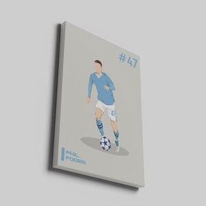Phil Foden Man City - Football Poster Gift, Gift for Him/her, Man City ...