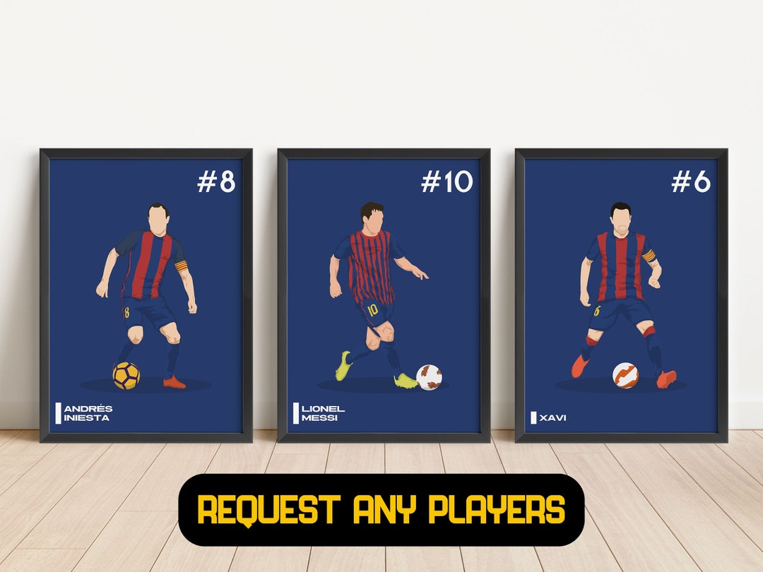 Barcelona Gift Set - Football Posters Gift, Gift for Son/daughter ...