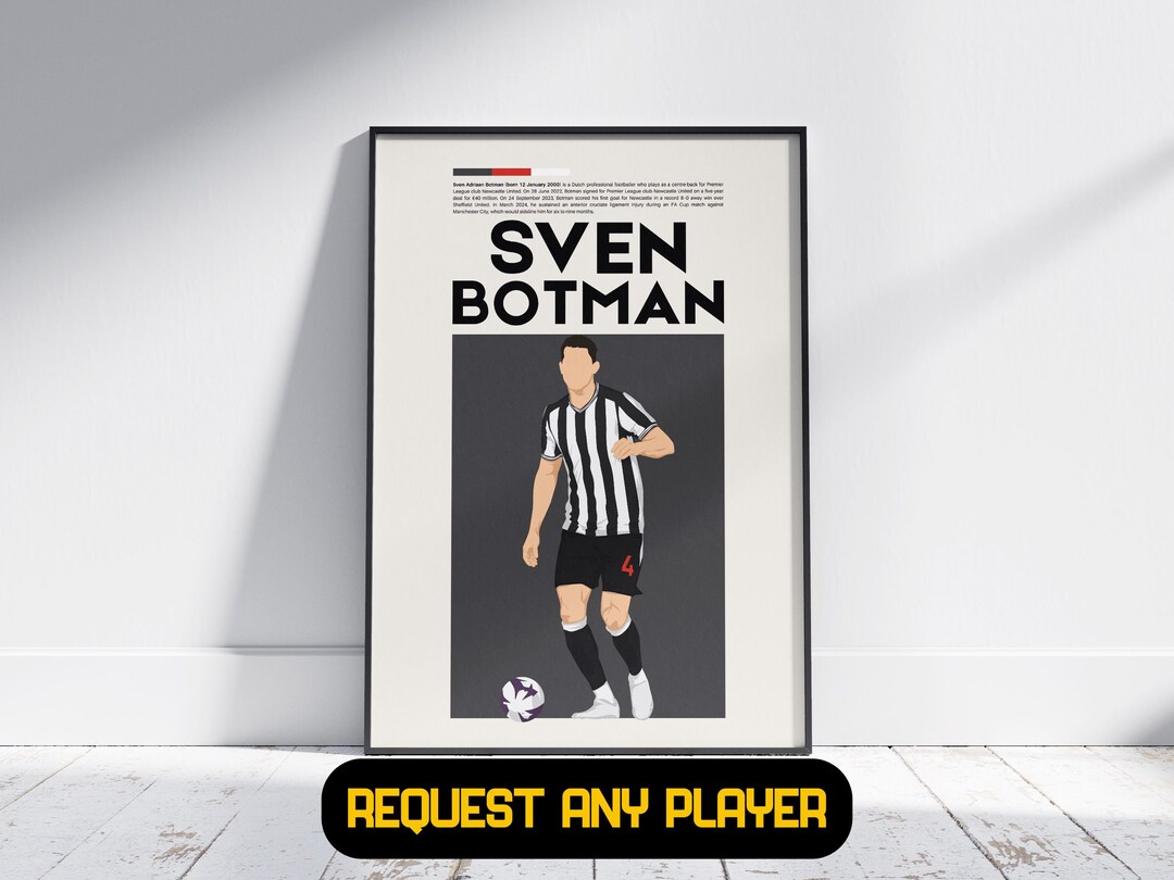Sven Botman Newcastle - Football Poster Gift, Gift for Him/her ...