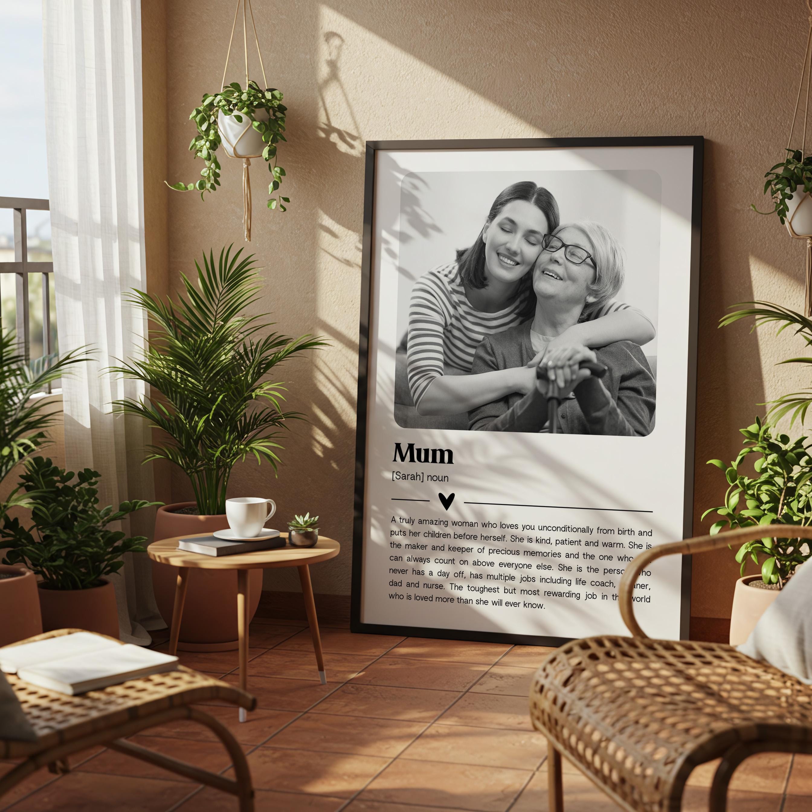 Personalised Mum Definition Print, Wall Art Print, Mothers Day Gift ...