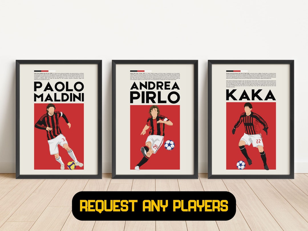 AC Milan Gift Set of 3 Football Posters Gift, Gift for Son/daughter, AC ...