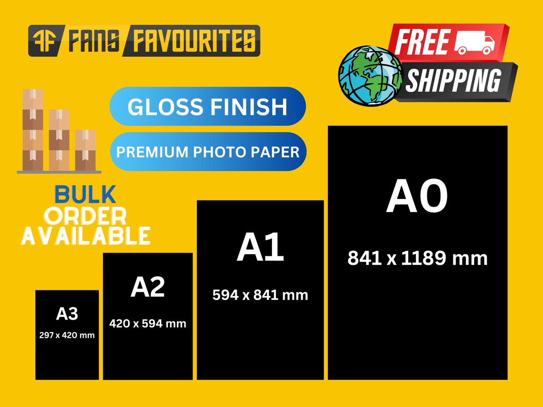 Poster Printing A0 A1 A2 A3 A4 A5 Print Your Own Artwork Custom Printing Service Bulk Order ...