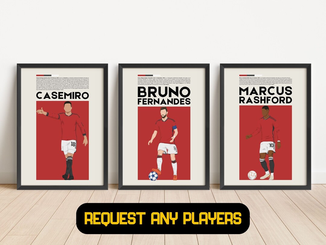 Man Utd Gift Set of 3 Football Posters Gift, Gift for Son/daughter, Man ...