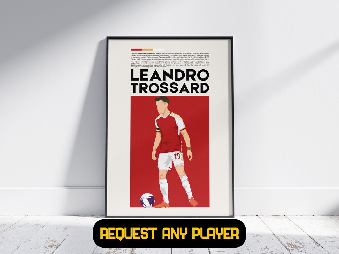 Leandro Trossard Arsenal - Football Poster Gift, Gift for Him/her ...