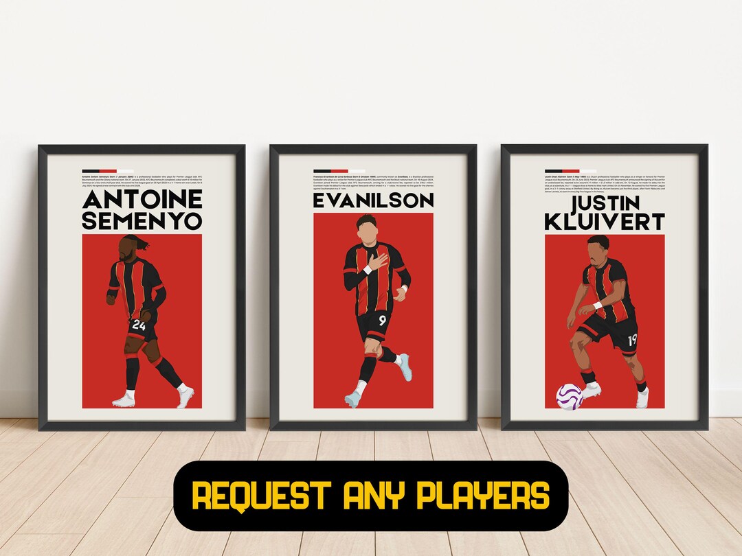 Bournemouth Gift Set Football Posters Gift, Gift for Son/daughter ...