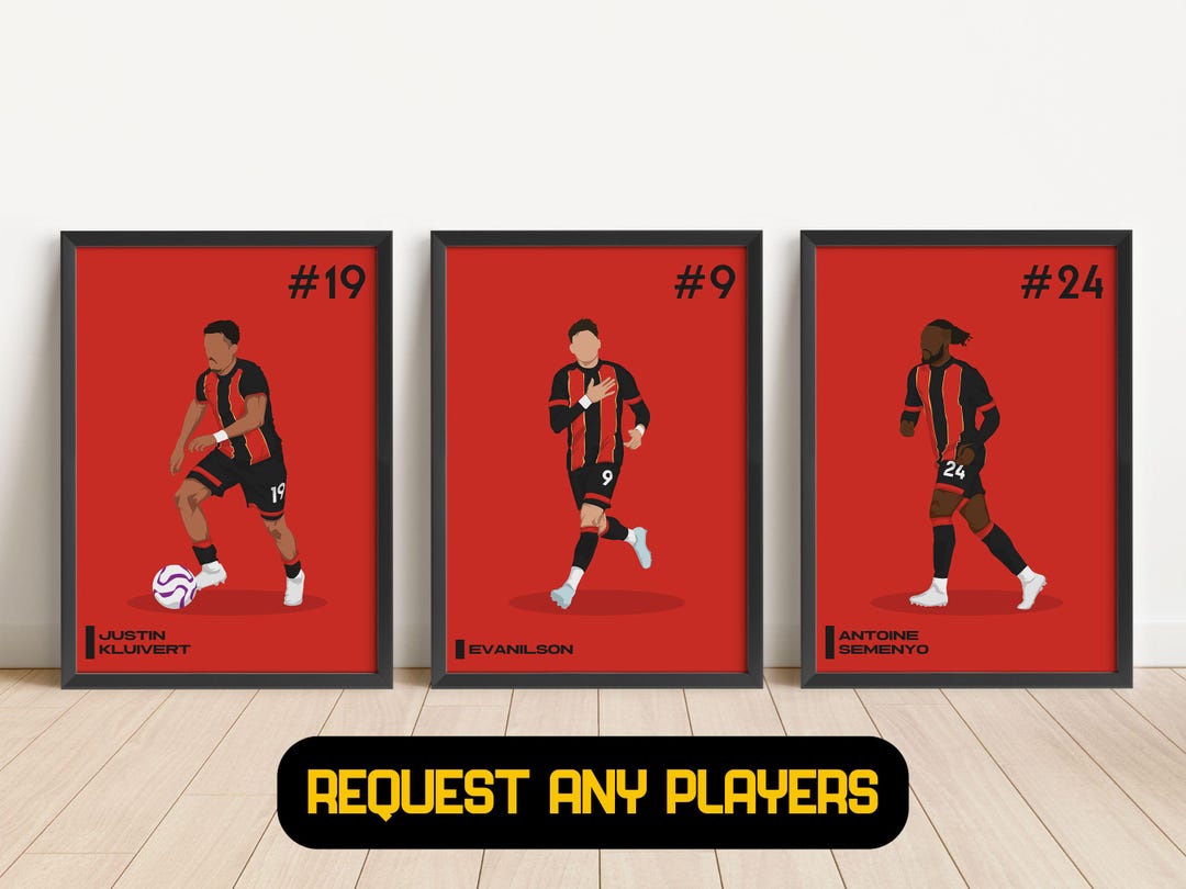 Bournemouth Gift Set Football Posters Gift, Gift for Son/daughter ...