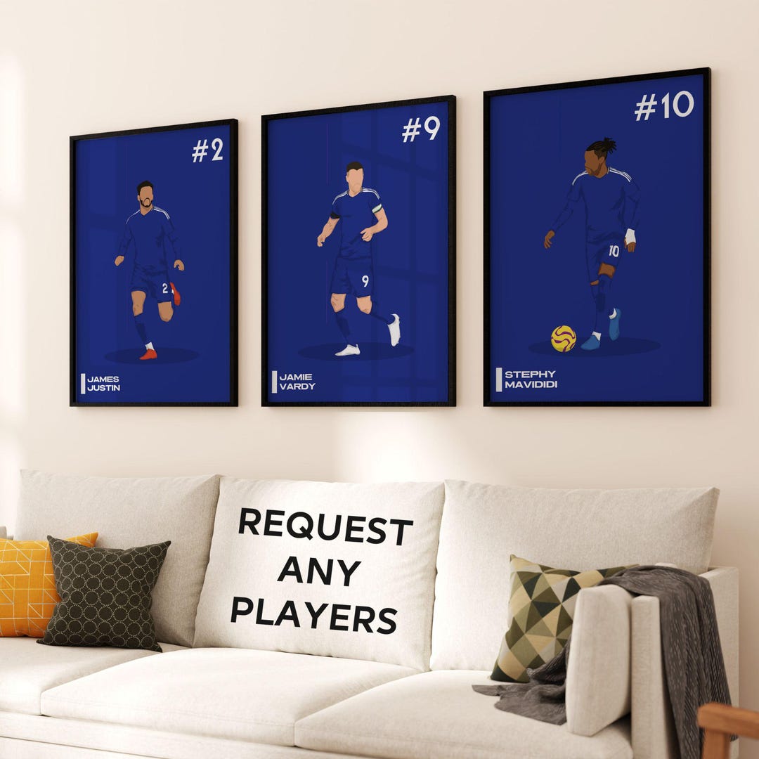 Leicester Gift Set - Football Posters Gift, Gift for Son/daughter ...