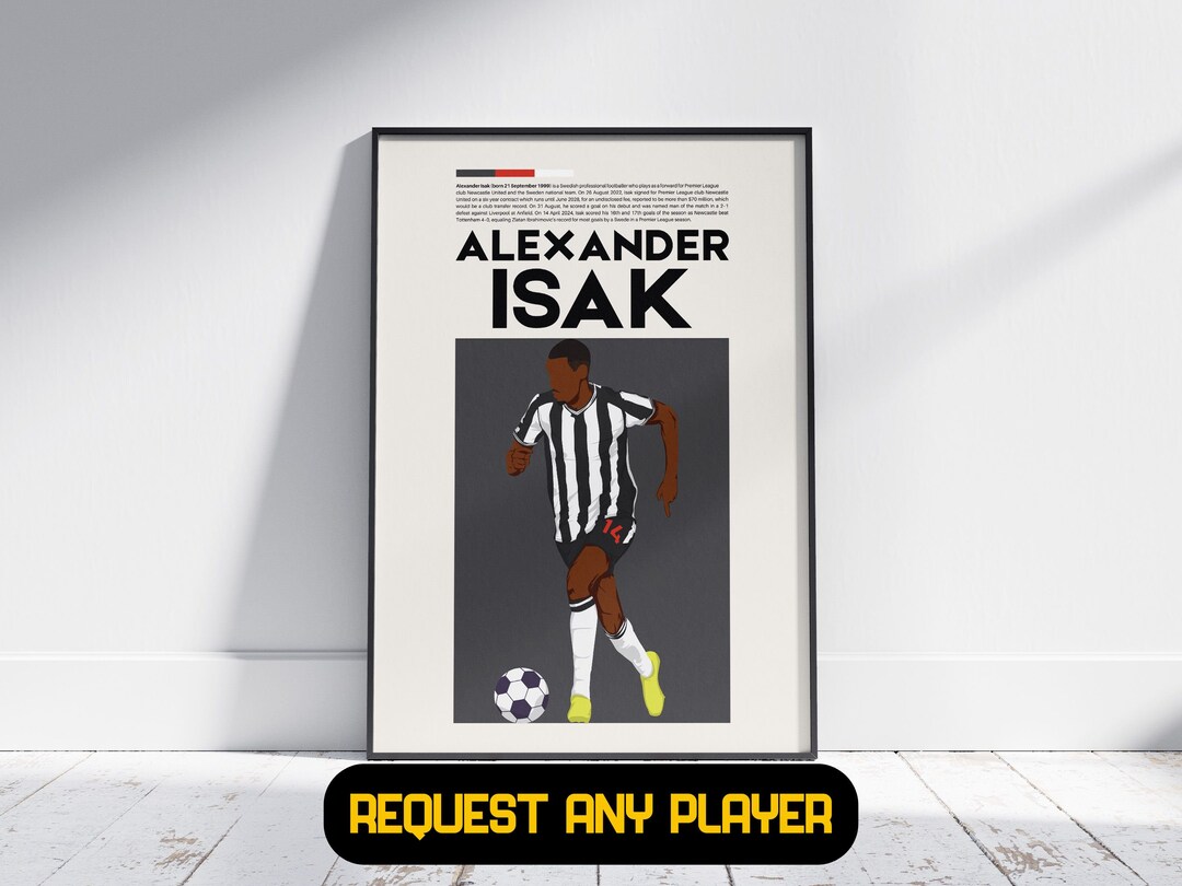Alexander Isak Newcastle - Football Poster Gift, Gift for Him/her ...