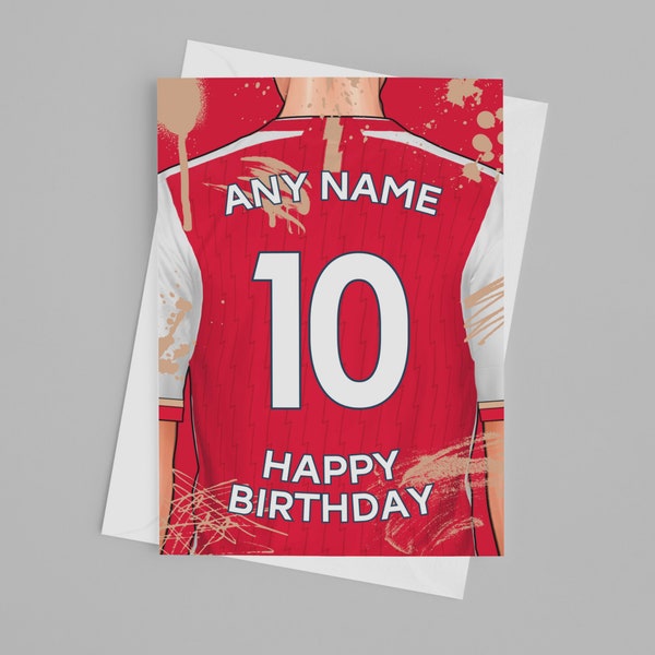 Arsenal Football Birthday Card - Etsy