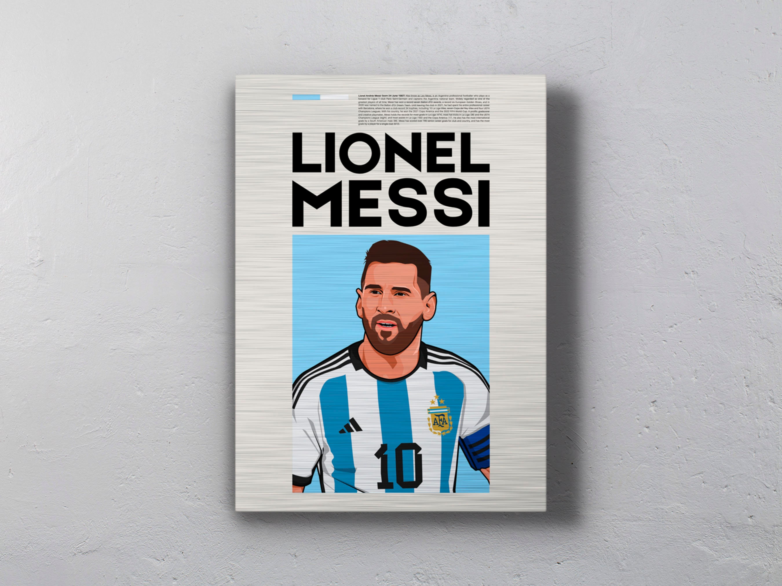 Lionel Messi Argentina Football Poster Gift, Gift for Him/her ...
